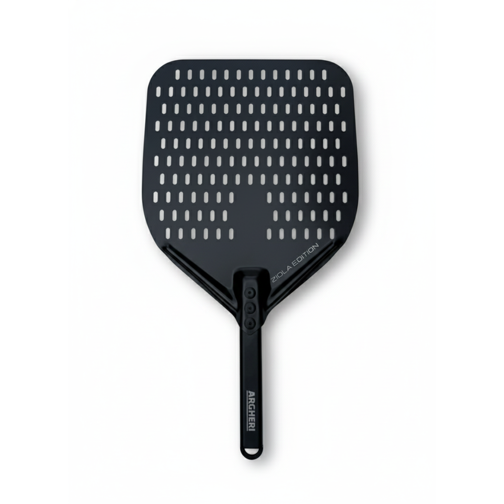 Ziola 12" Perforated Black Pizza Peel | Argheri